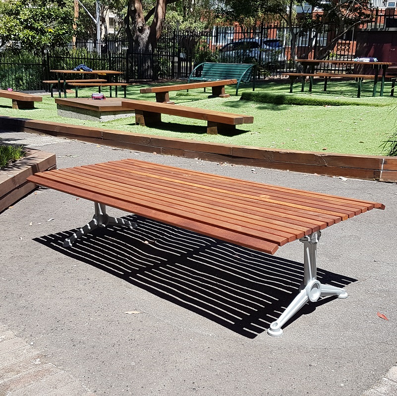 London Double Width Bench (Splay Leg) - Astra Street Furniture