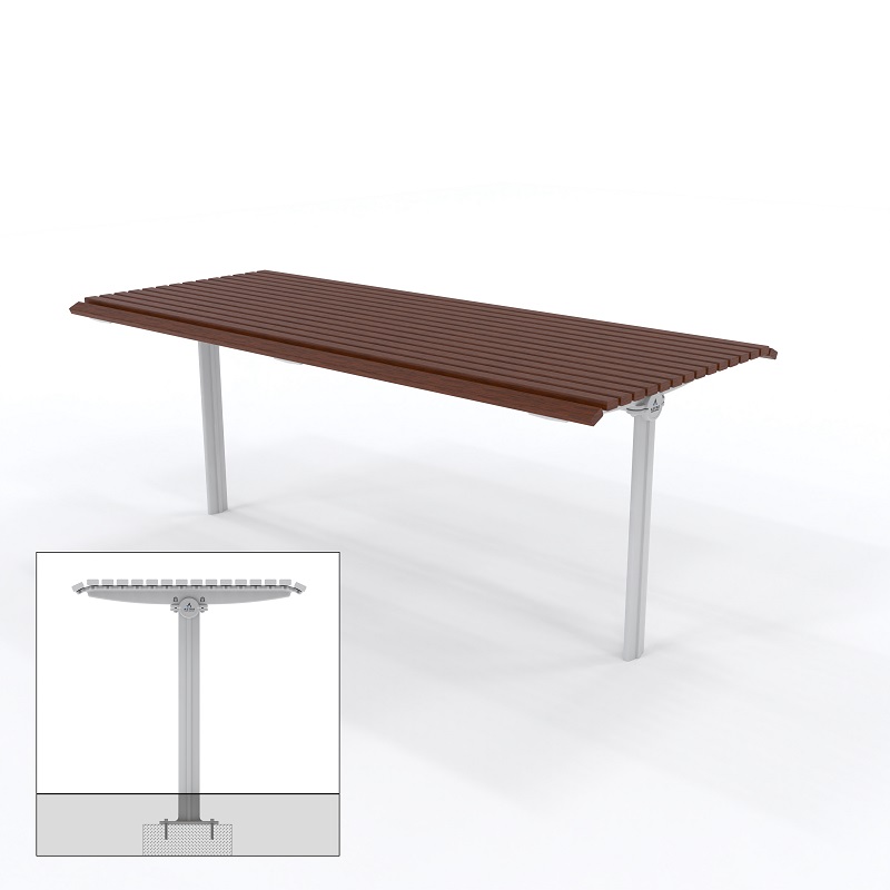 London DDA Table (Straight Subsurface Mount Leg)