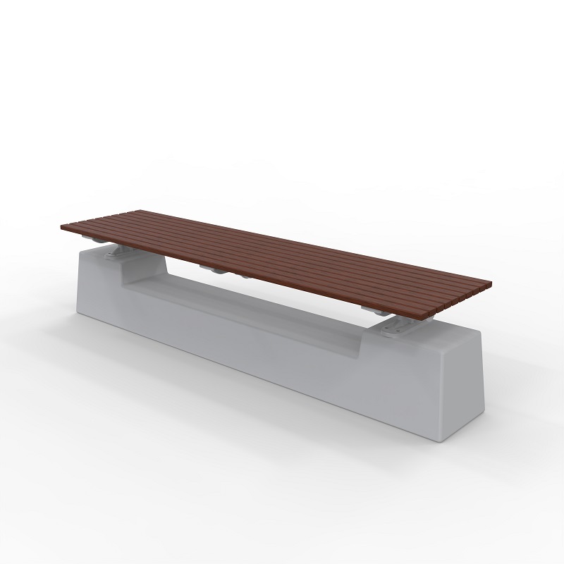 London Flat Bench (Plinth Mount) - Astra Street Furniture
