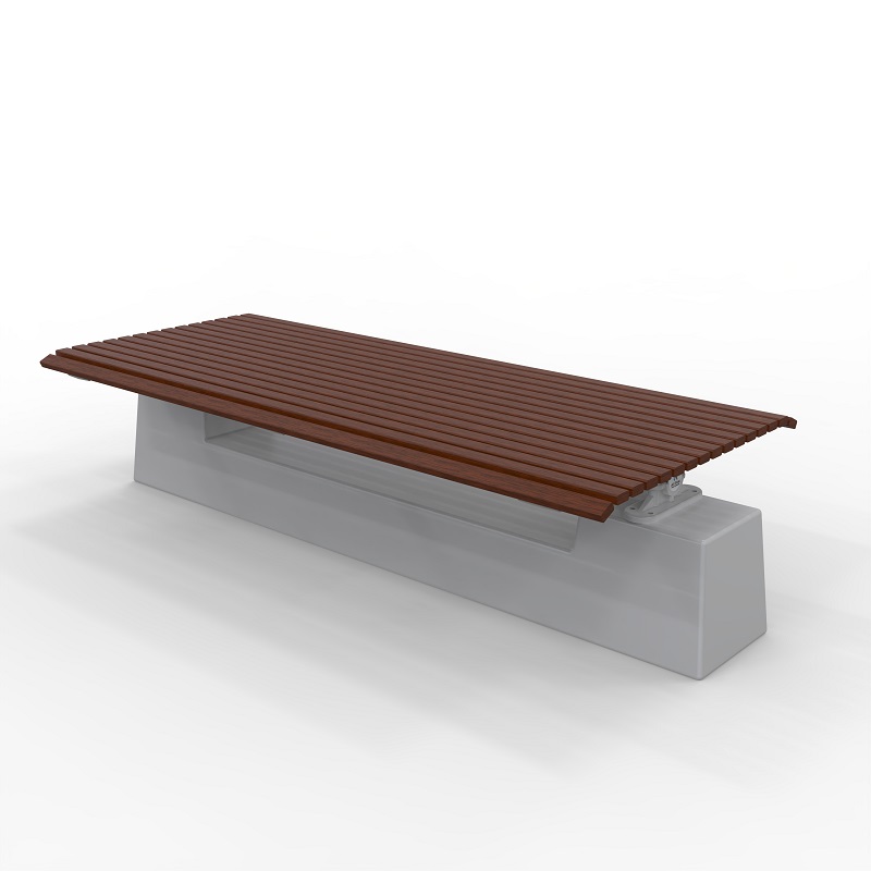 London Concrete Plinth Mounted Double Width Bench