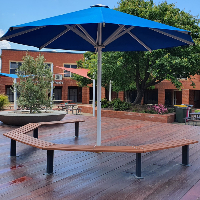 Woodville 180° Angled Bench (Bolt Down)