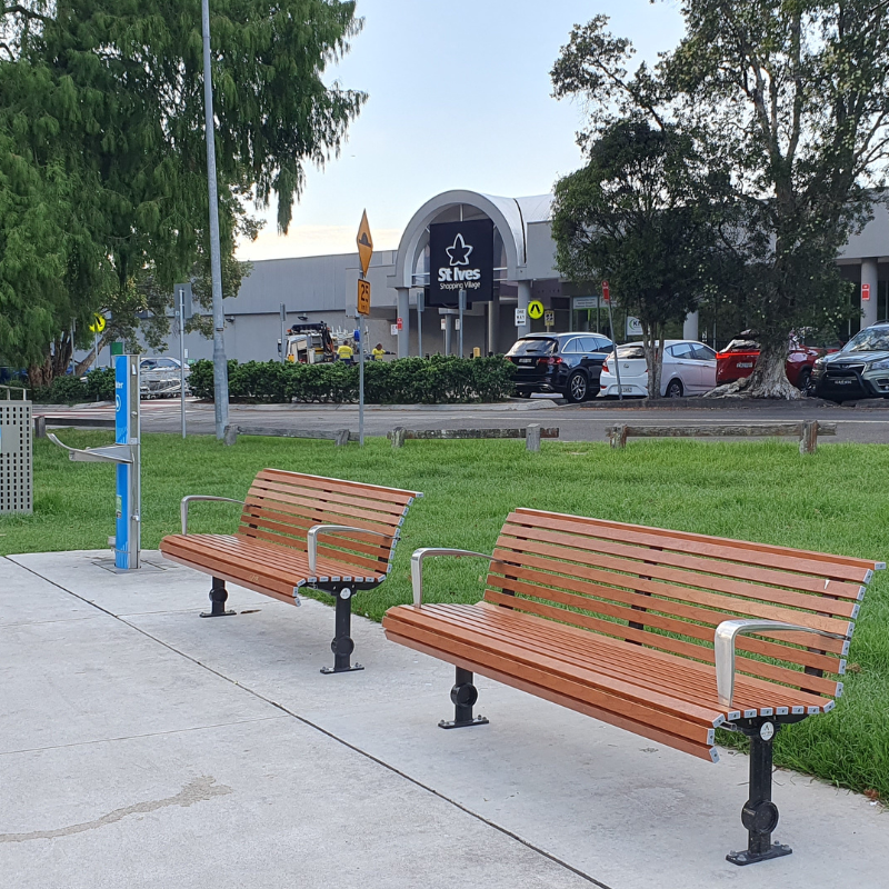 Madrid DDA Seat (Straight Base Plate Leg) | Astra Street Furniture