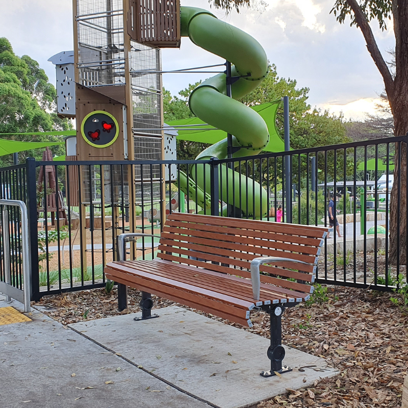 Madrid DDA Seat (Straight Base Plate Leg) | Astra Street Furniture