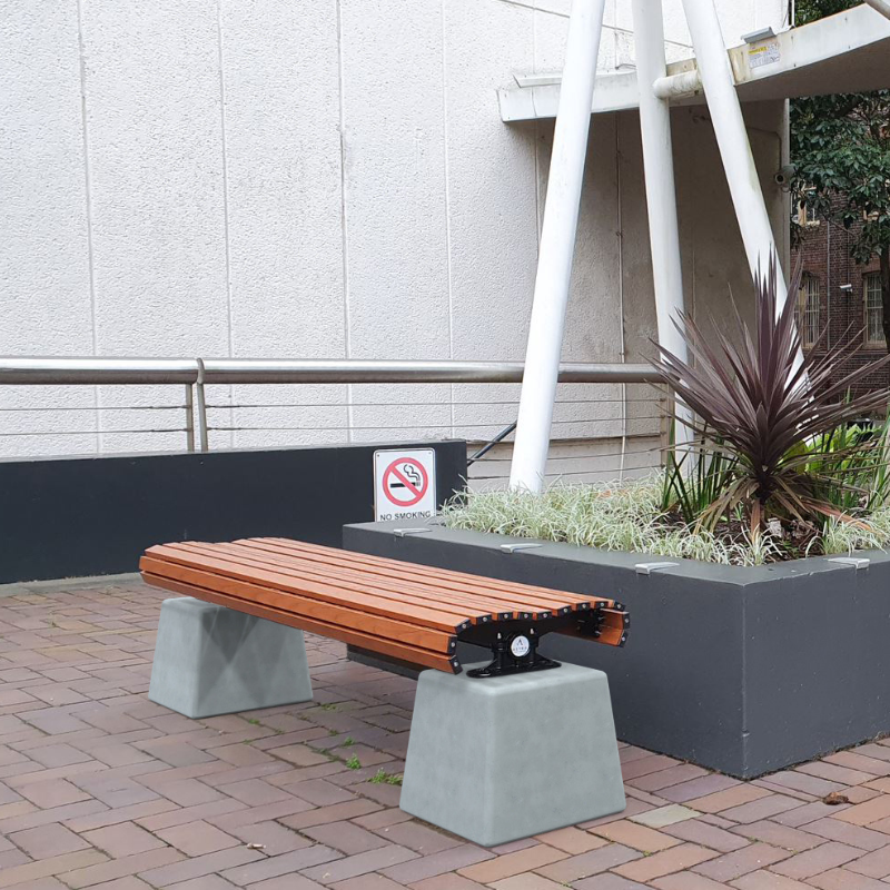 Madrid Concrete Plinth Mounted Bench
