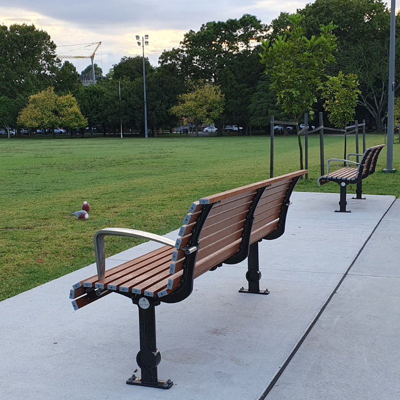 Madrid DDA Seat (Straight Base Plate Leg) | Astra Street Furniture