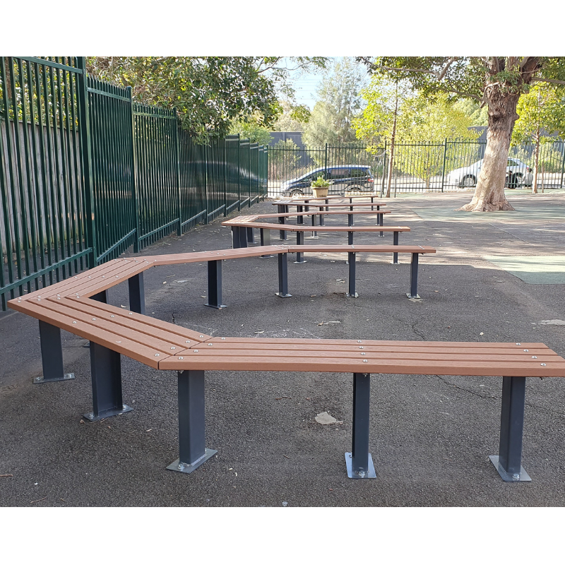 Woodville 180° Angled Bench (Bolt Down)