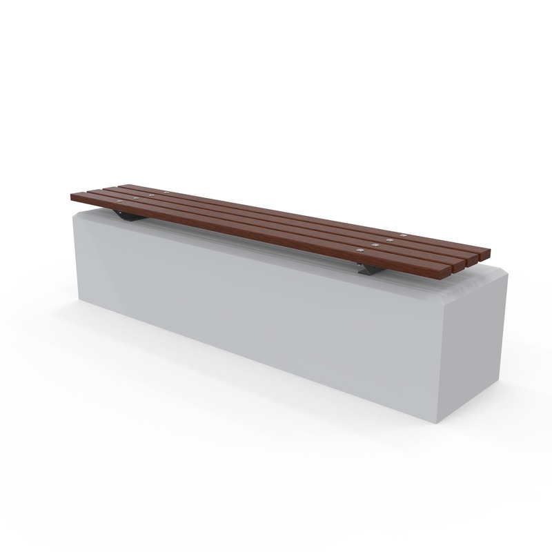 Woodville Bench - Plinth Mount and Concrete Plinth
