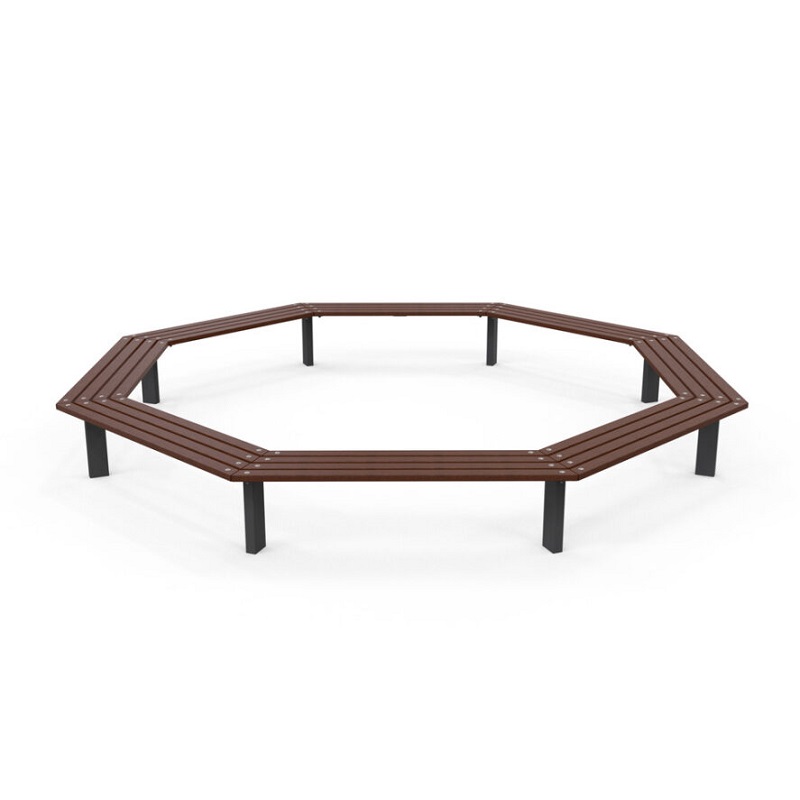 Woodville 360° Angled Bench (In-Ground) - Astra Street Furniture