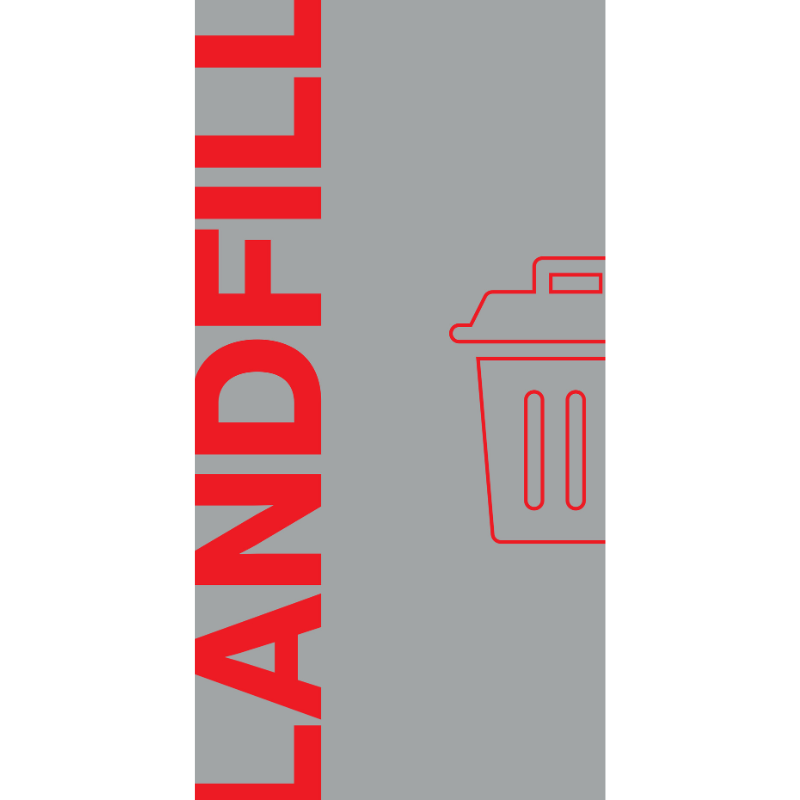 Prague Bin Door Graphics - Design 4 Grey (Landfill)
