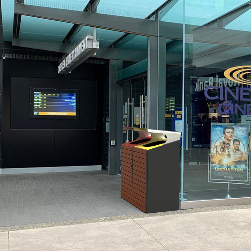 Florence Bin Enclosure 120L Covered Top - Enviroslat Walnut Door - Red ...