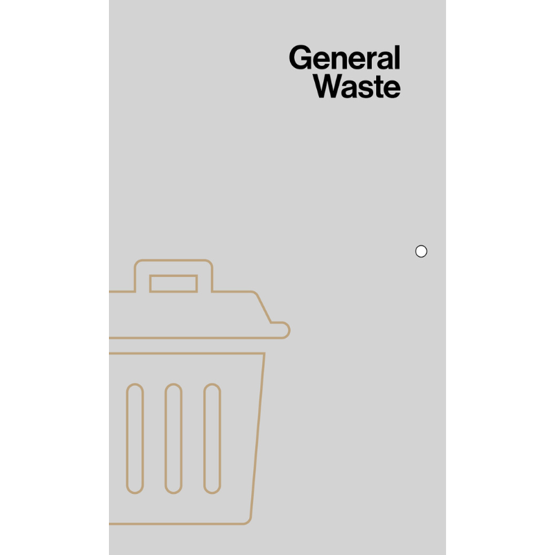 Commercial Suite Design 4 – Grey with Text (General Waste) & Symbol