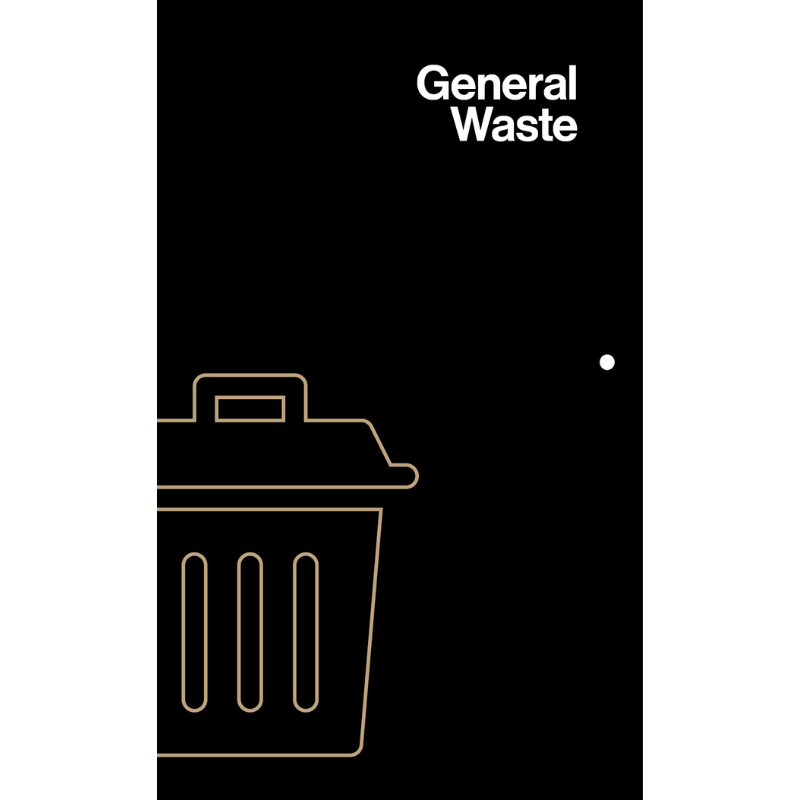 Commercial Suite Design 4 – Black with Text (General Waste) & Symbol
