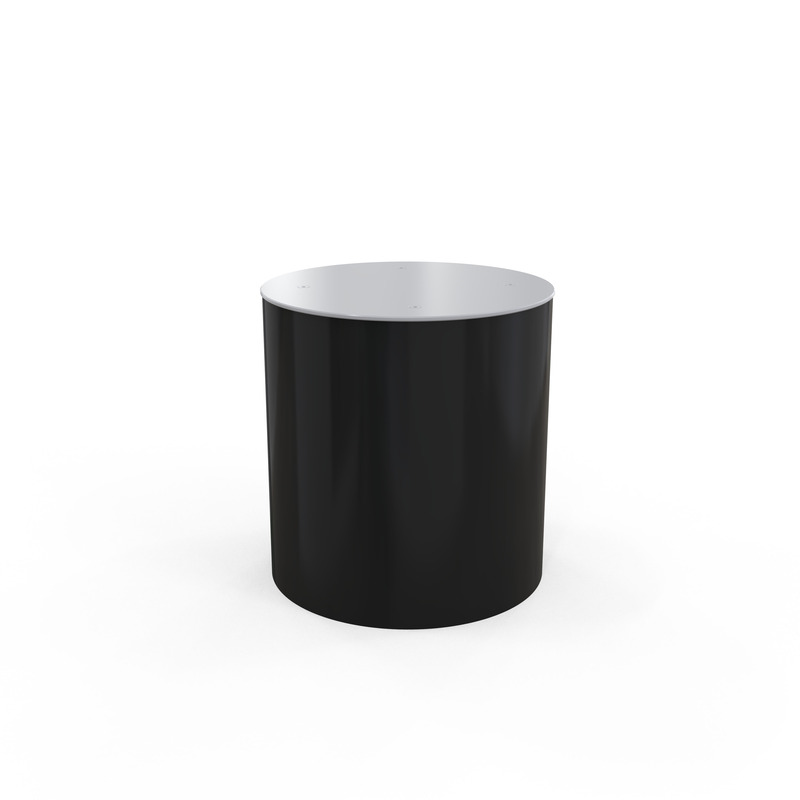 Orbit Cylinder Stools - Black Base Coloured Top