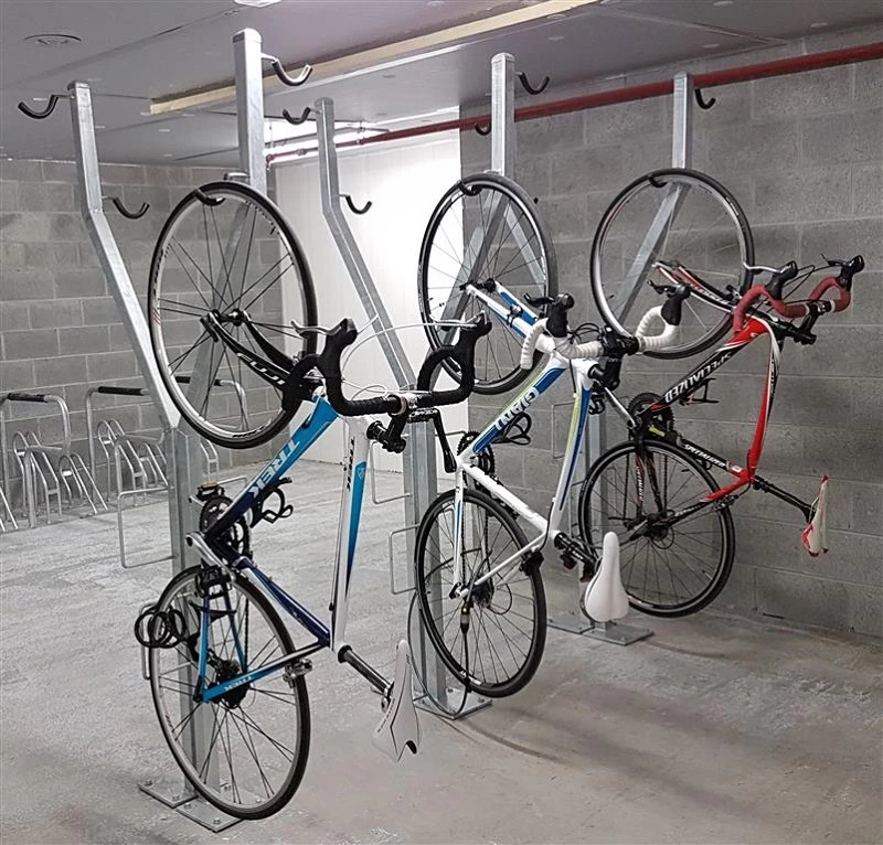 Floor Mounted Hanging Bike Rack - Astra Street Furniture