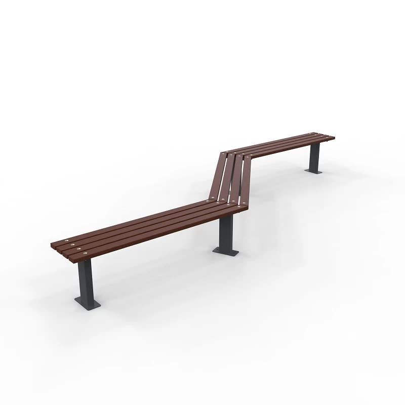 Woodville Zig-Zag Angled Bench (Bolt Down)