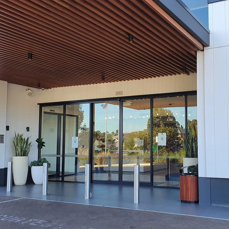 London Covered Bin - Powder Coated Base with Merbau Slats