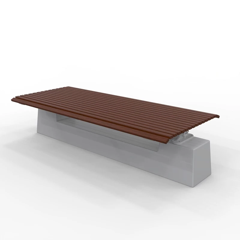 London Concrete Plinth Mounted Double Width Bench
