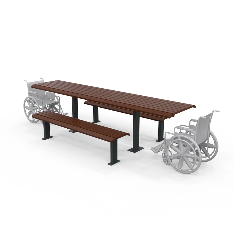 Barcelona Double End Wheelchair Accessible Bench Setting