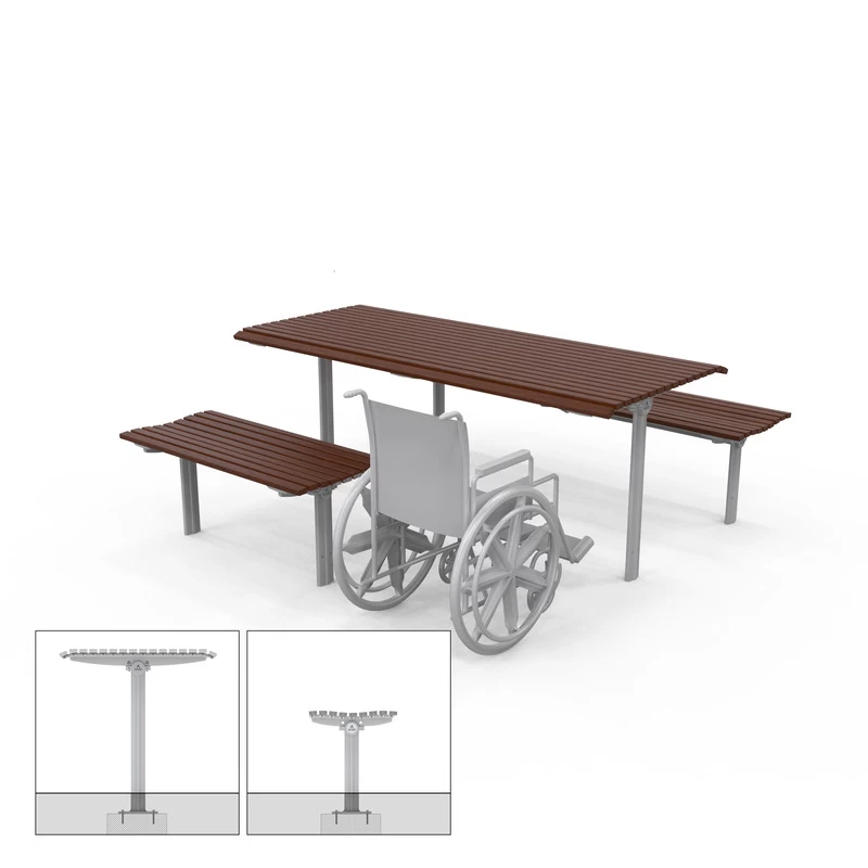 London Wheelchair Accessible Setting with Benches (Subsurface Mount ...