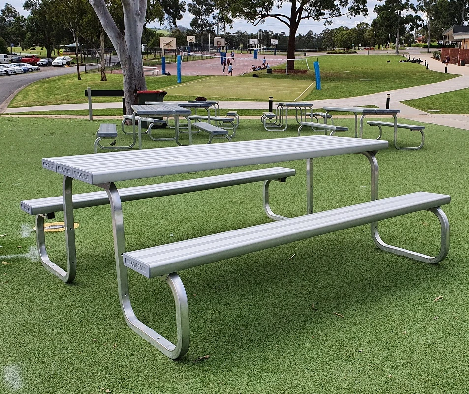 Aluminium Picnic Setting - Traditional 2 Sided (2m)