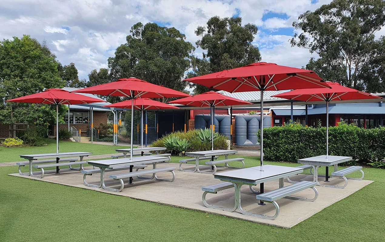 Aluminium Junior Outdoor Learning Setting - Laminate Top