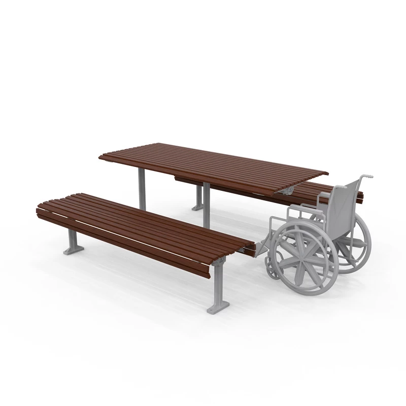 Madrid Wheelchair Single End Accessible Setting with Benches