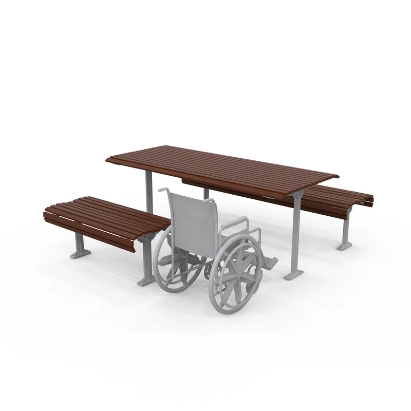 Madrid Wheelchair Side Accessible Setting with Benches