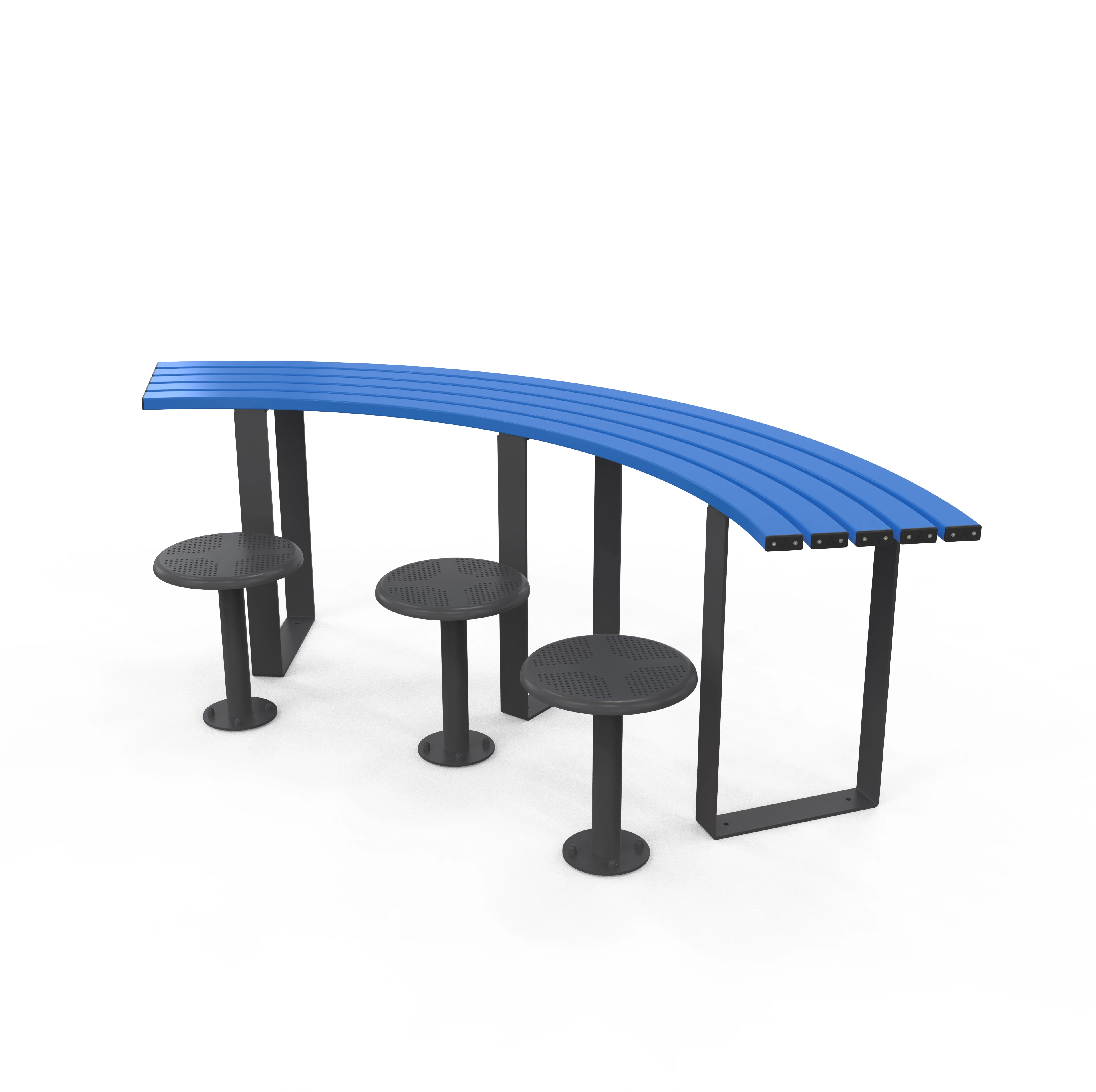 Milan Lookout Table Setting With Stools – Curved